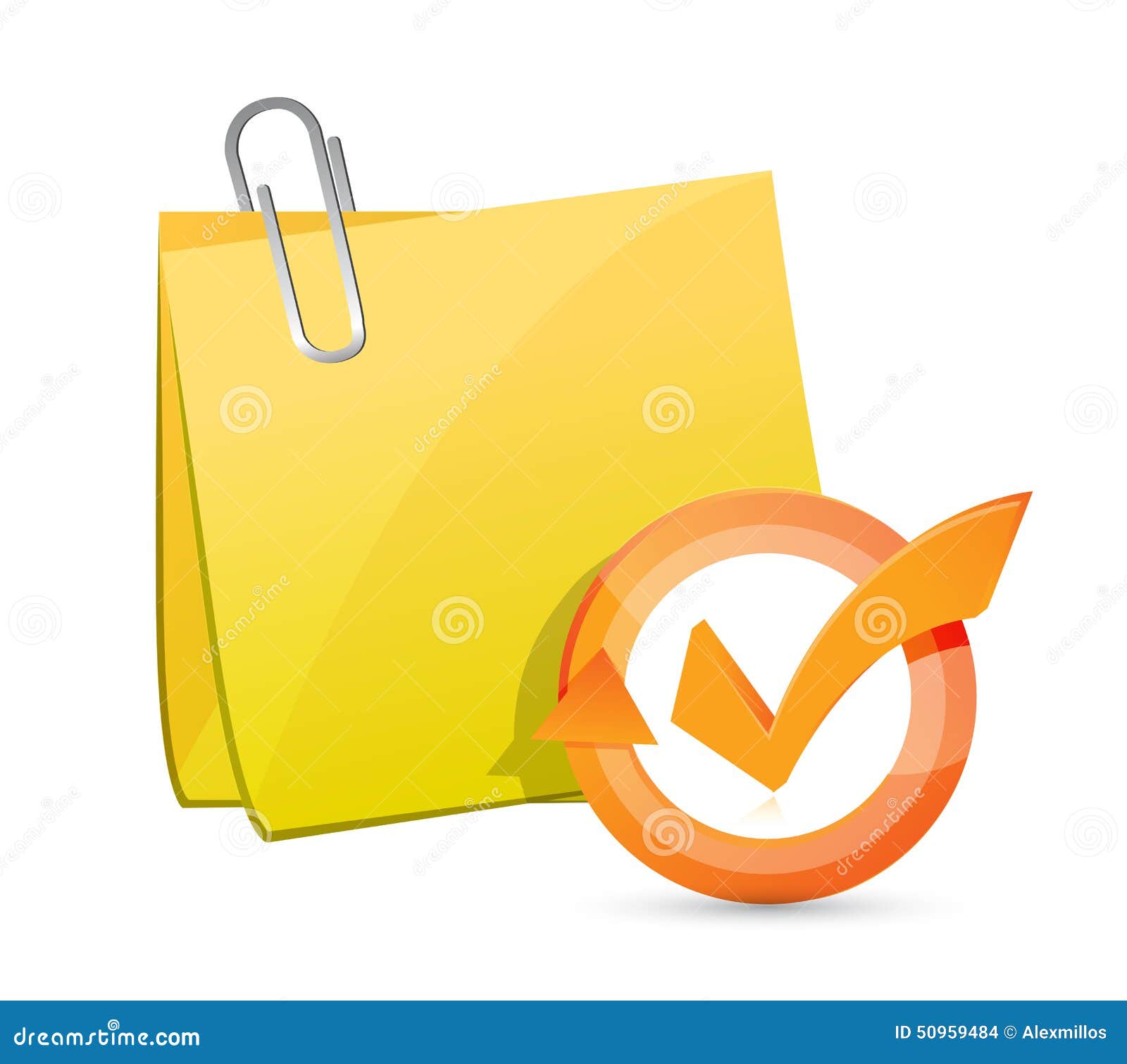 Post Memo Check Mark Cycle Illustration Stock Illustration ...