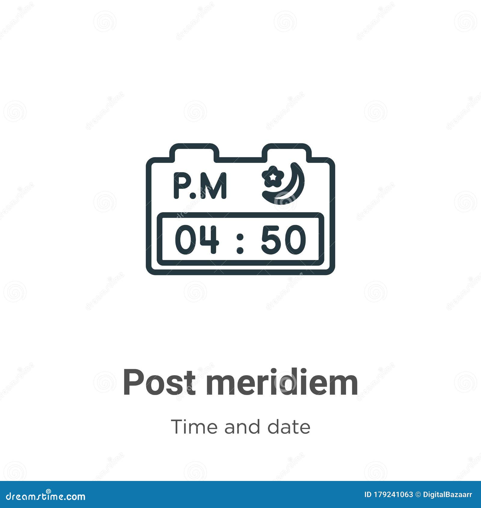 Post Meridiem Icon On White Background. Simple Element Illustration ...