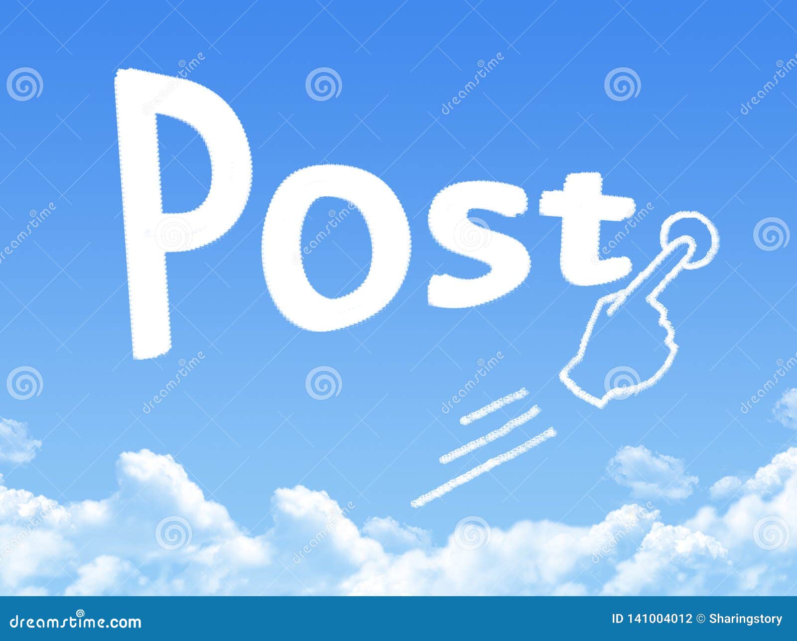 Post message cloud shape stock illustration. Illustration of media ...
