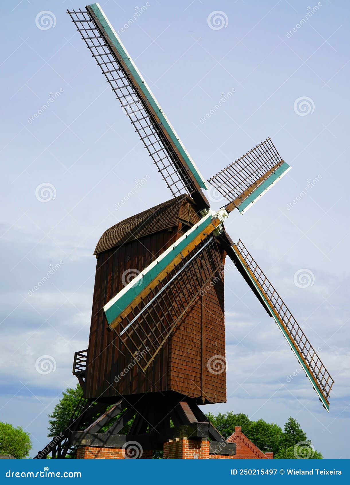 The German Post Mill in Papenburg Stock Image - Image of historic ...