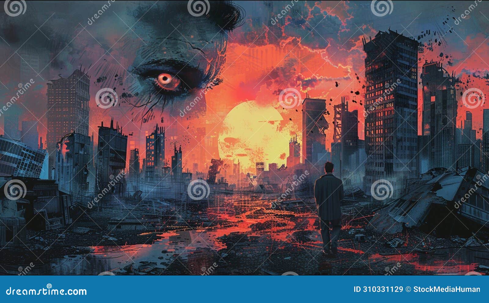 Post Modern Apocalypse Hellscape Brave New World 1984 Totalitarianism ...