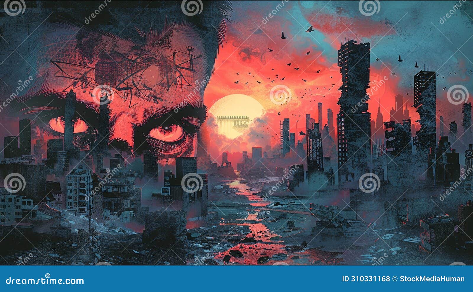 Post Modern Apocalypse Hellscape Brave New World 1984 Totalitarianism ...