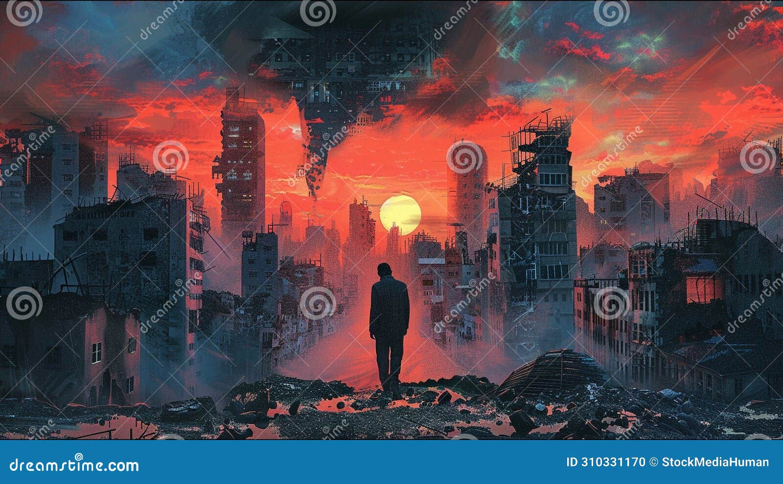 Post Modern Apocalypse Hellscape Brave New World 1984 Totalitarianism ...