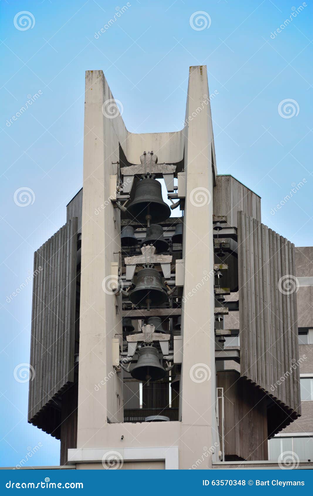Post-modern clock tower stock photo. Image of huge, architecture - 63570348