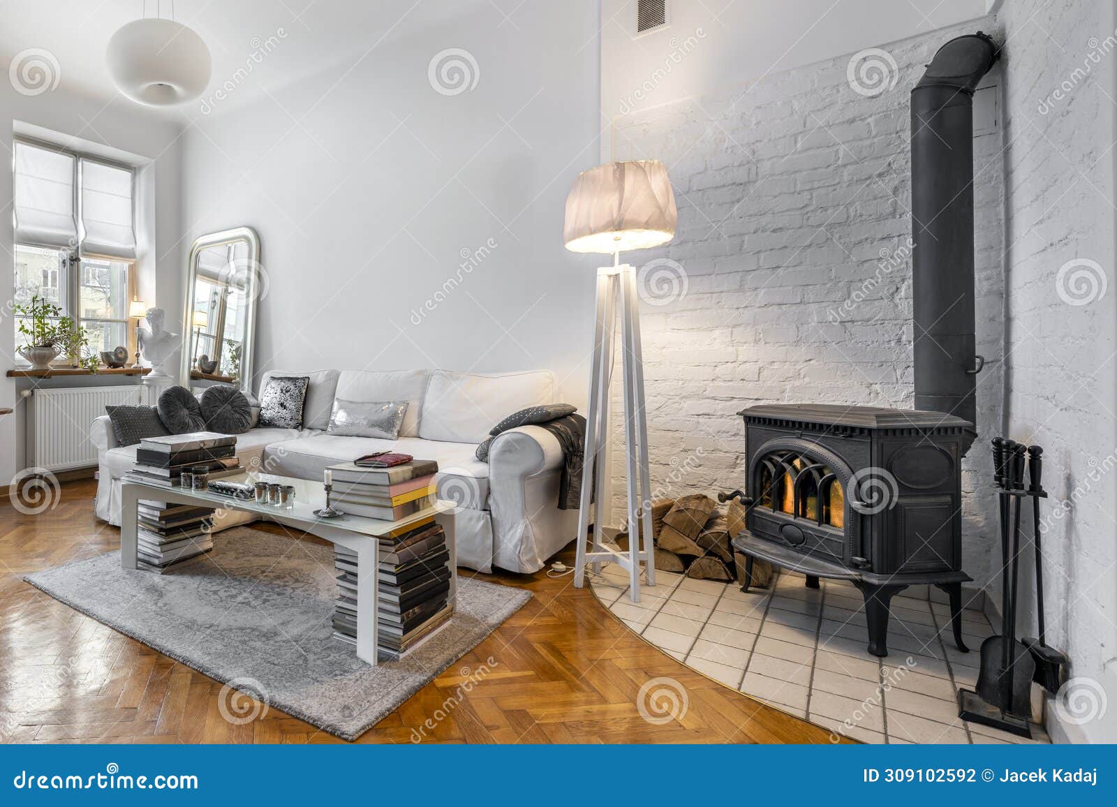 Post Modern Interior Design Stock Photo - Image of apartment ...