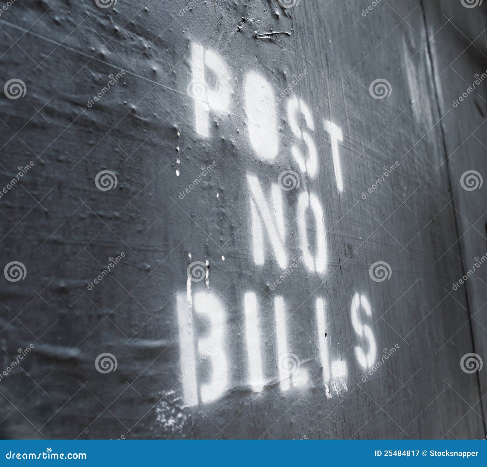 Post No Bills stock image. Image of sprayed, advertising - 25484817