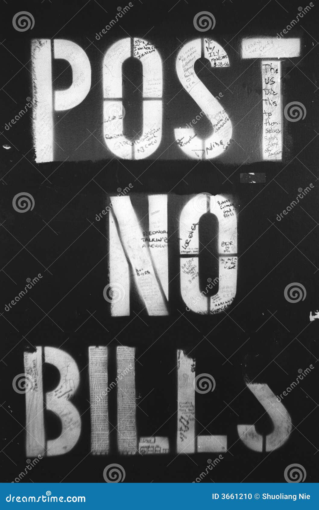 Post no bills stock photo. Image of manhattan, life, building - 3661210