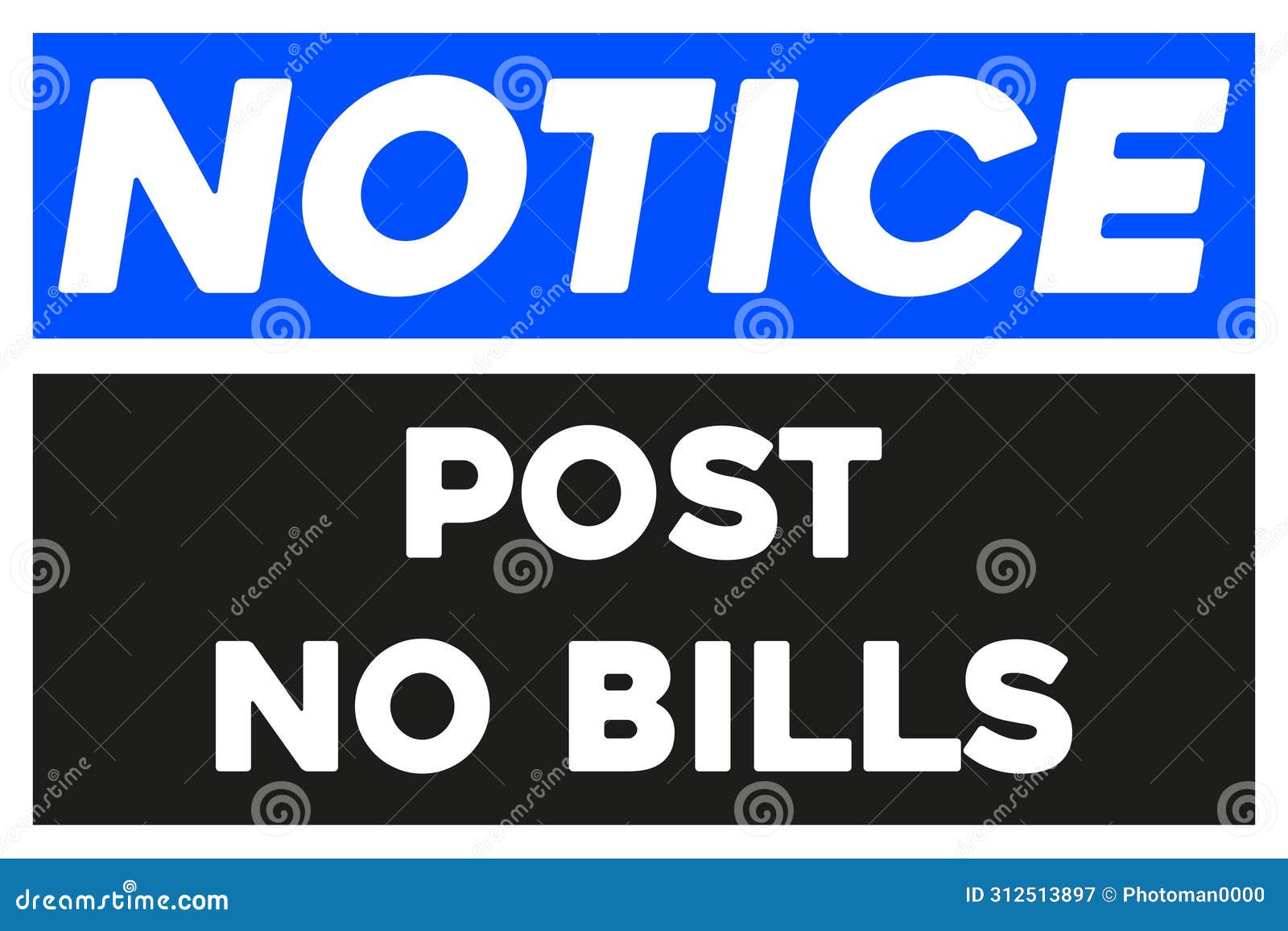 Post no bills sign stock vector. Illustration of wall - 312513897