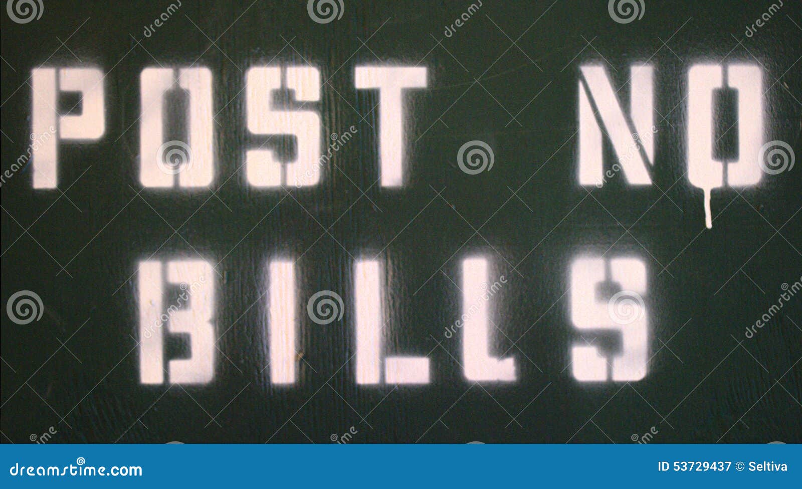 Post no bills sign stock image. Image of workers, work - 53729437