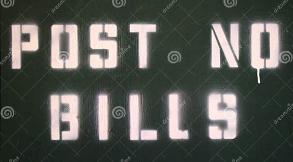 Post no bills sign stock image. Image of workers, work - 53729437