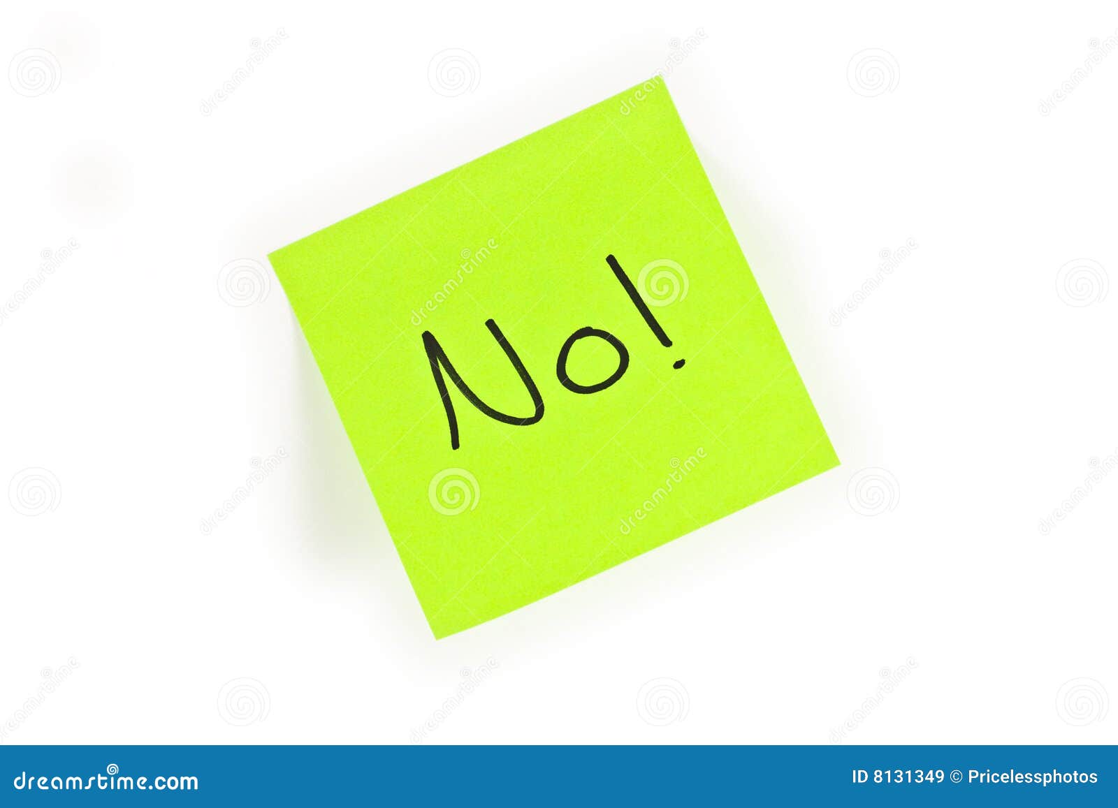 Post-it With NO! Written On It Royalty Free Stock Images - Image: 8131349