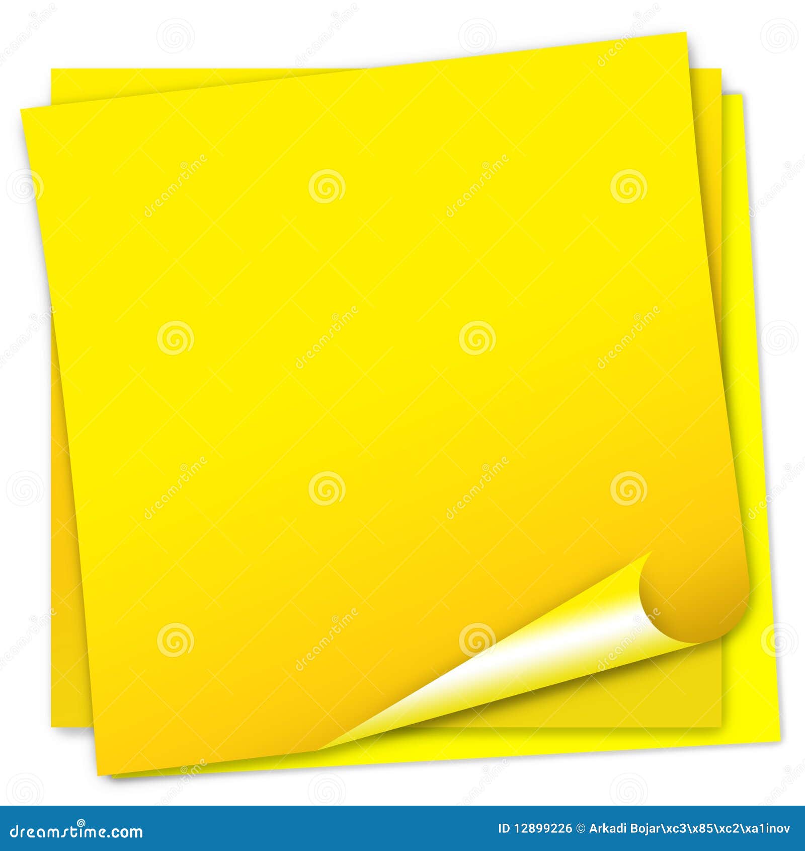 Post it note stock illustration. Illustration of glued - 12899226