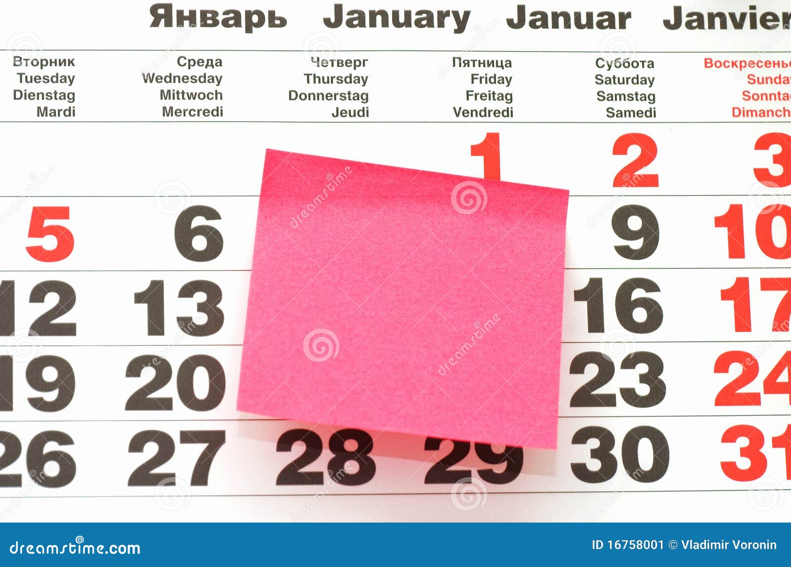 Post-it Note on Calendar stock image. Image of supplies - 16758001