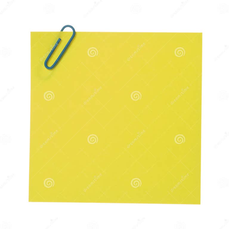 Post-it Note & Clip. stock image. Image of reminder - 3042531