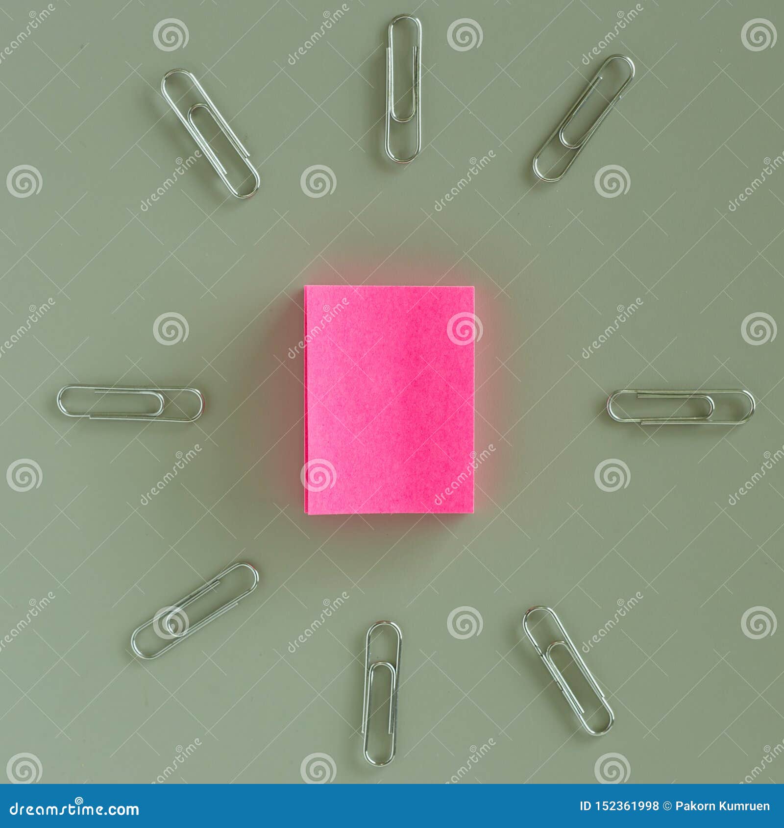 Post it Note and Clips Top View Desk Stock Photo - Image of paper, post ...