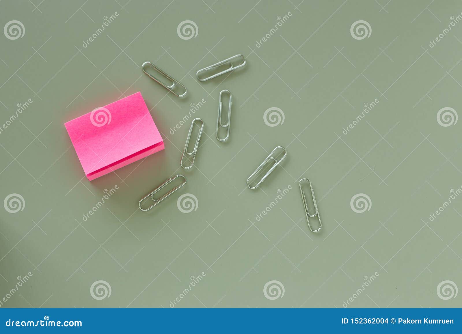 Post it Note and Clips Top View Desk Stock Photo - Image of copy ...