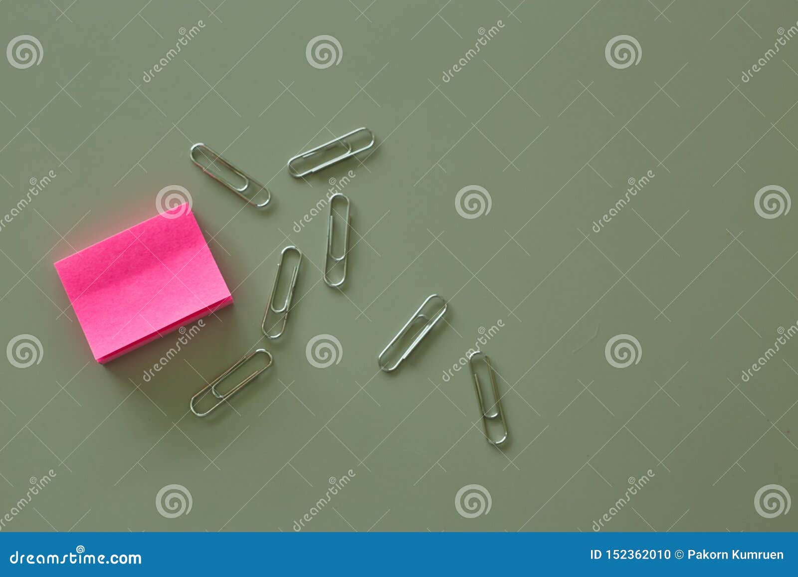 Post it Note and Clips Top View Desk Stock Photo - Image of education ...
