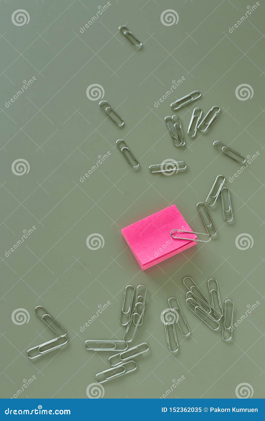 Post it Note and Clips Top View Desk Stock Image - Image of design ...