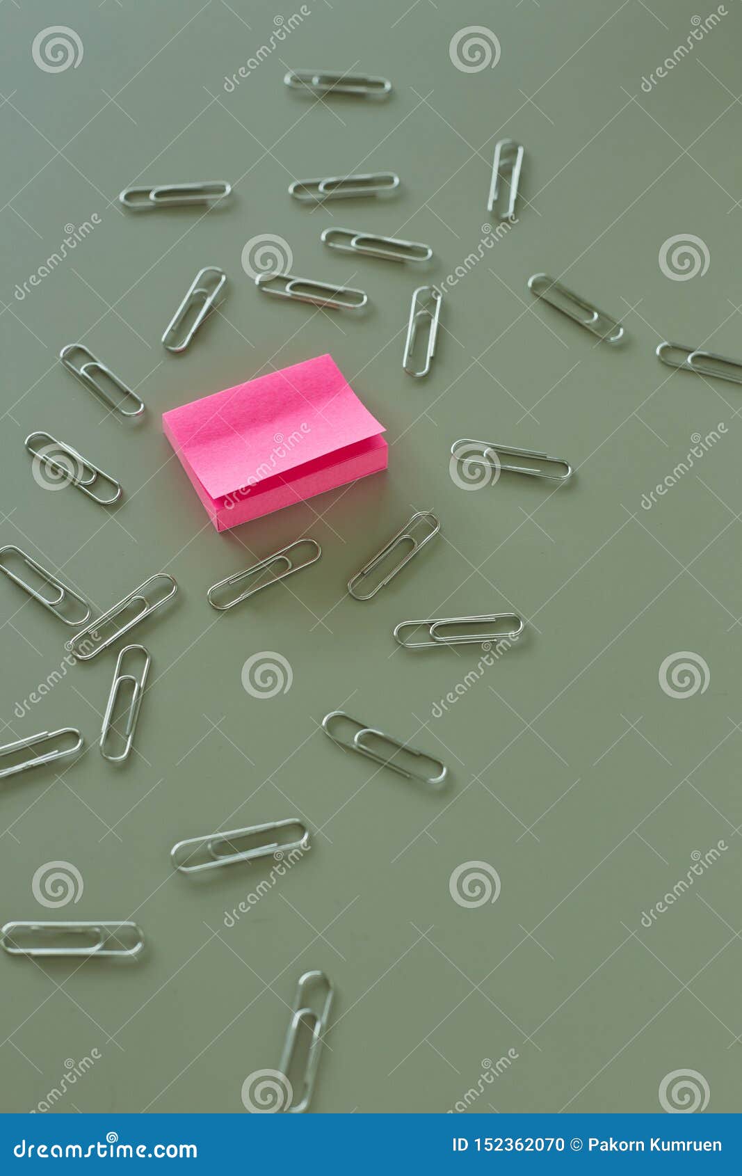 Post it Note and Clips Top View Desk Stock Photo - Image of school ...