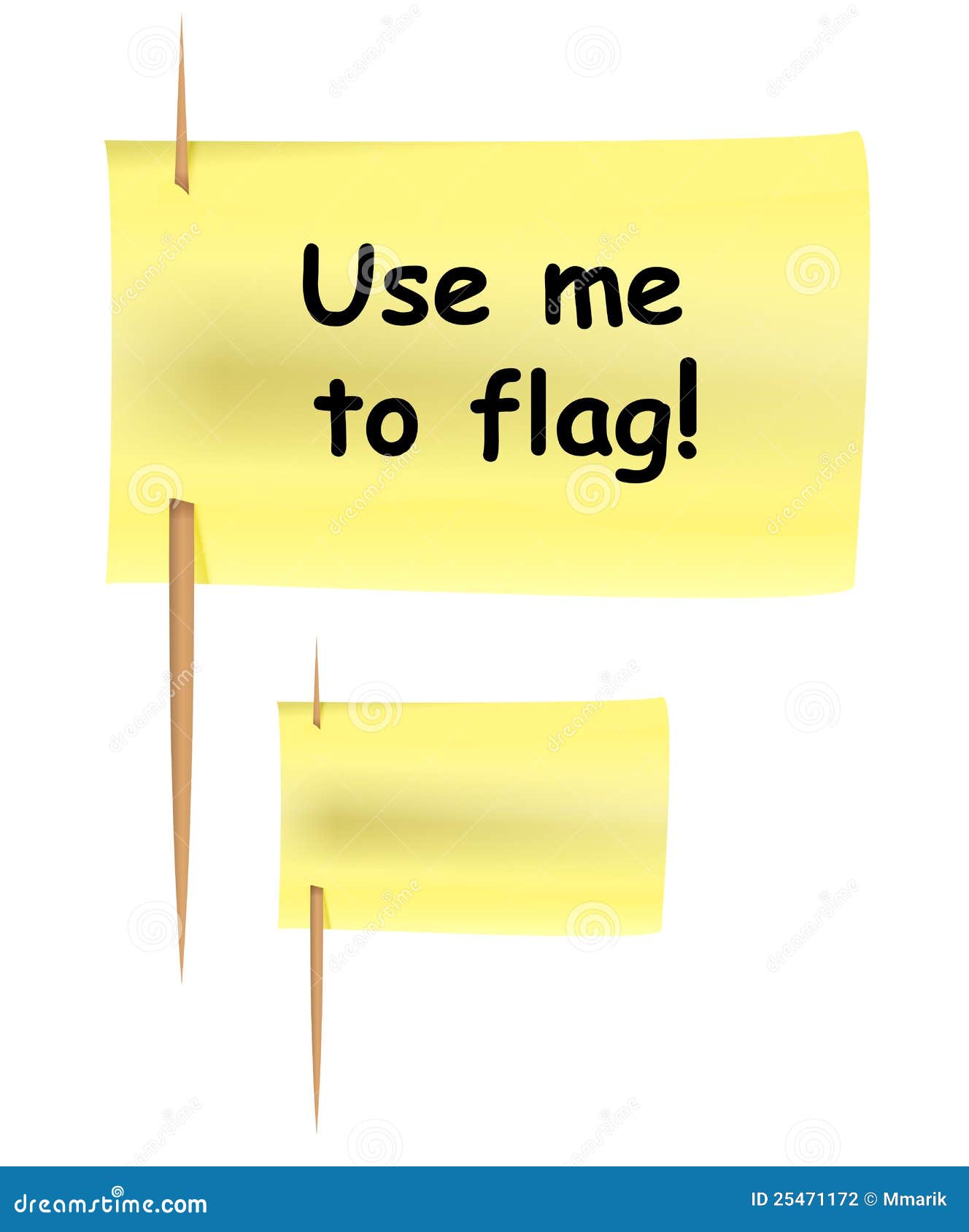 Post-it note like flag stock vector. Illustration of pick - 25471172