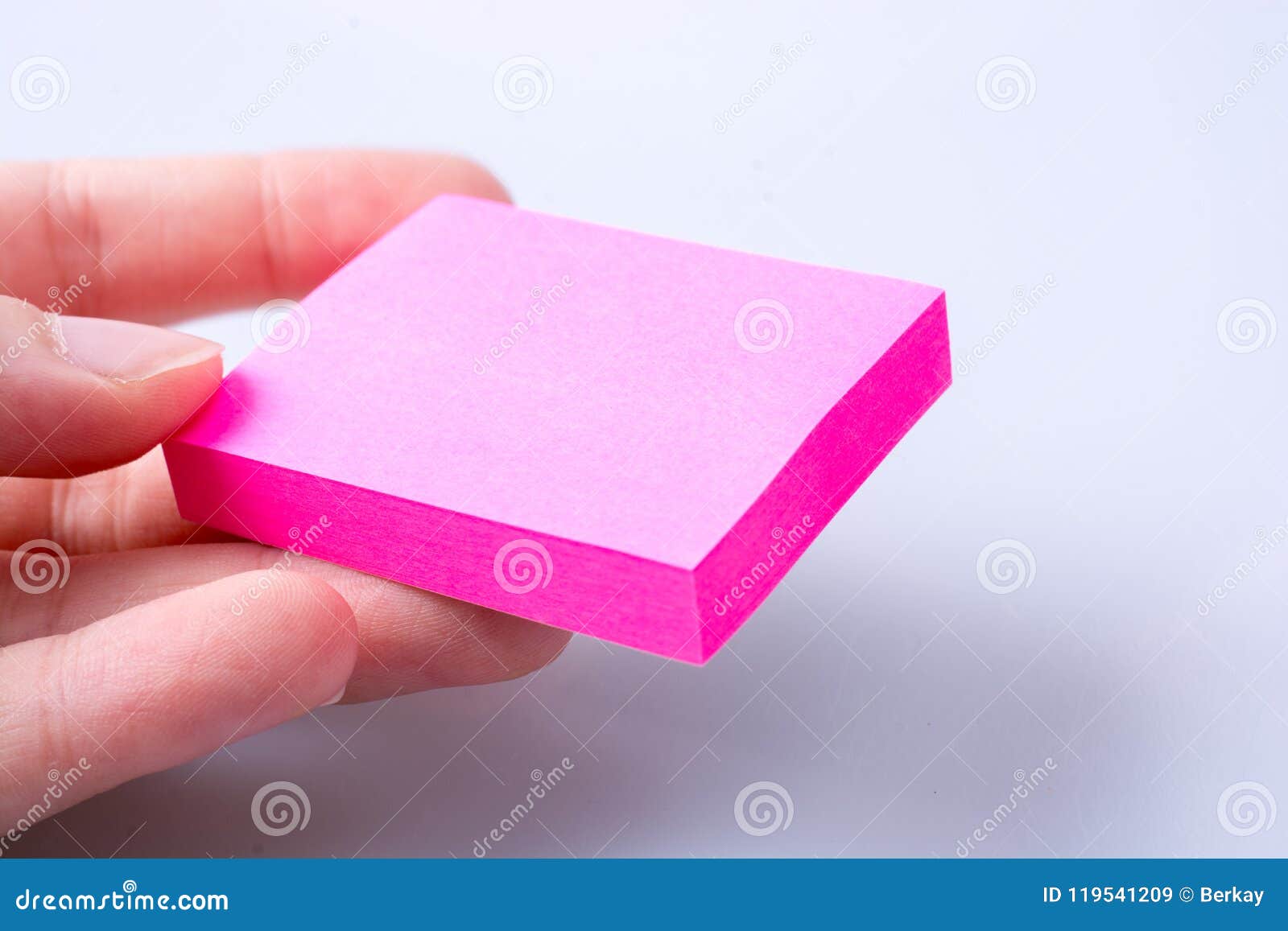 Post Note Sticker for Taking Notes in Hand Stock Image - Image of ...
