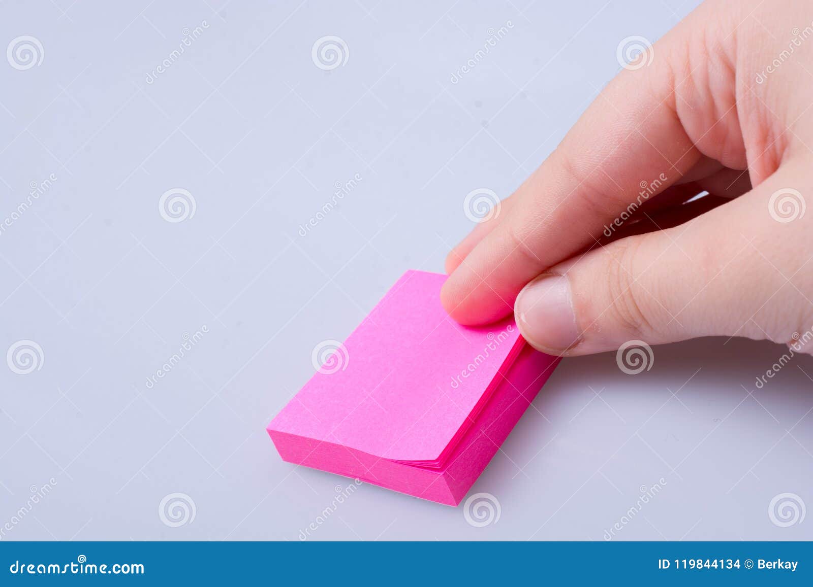 Post Note Sticker for Taking Notes in Hand Stock Photo - Image of label ...