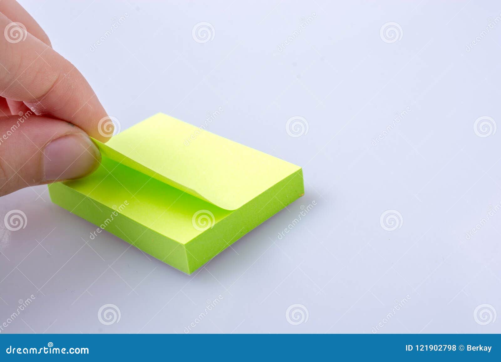 Post Note Sticker for Taking Notes in Hand Stock Photo - Image of ...