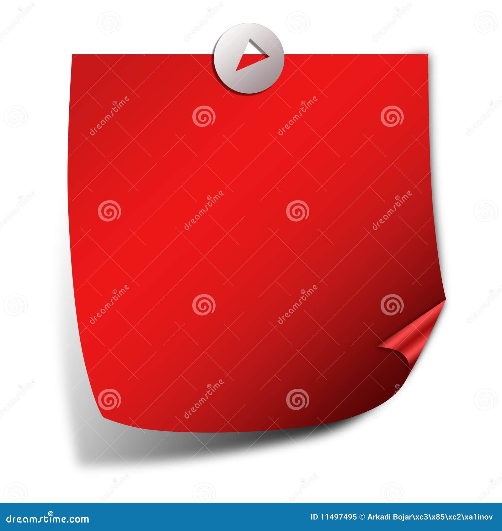 Post-it note paper stock illustration. Illustration of sheet - 11497495