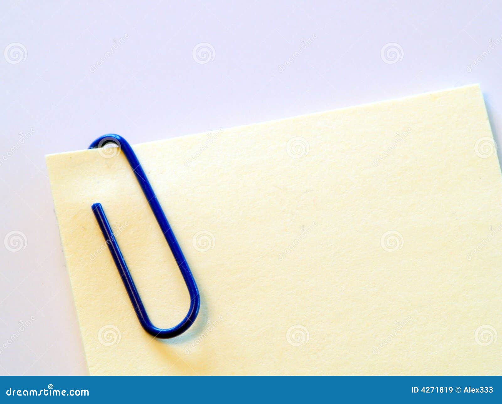 Post it note paper clip stock image. Image of clip, blank - 4271819