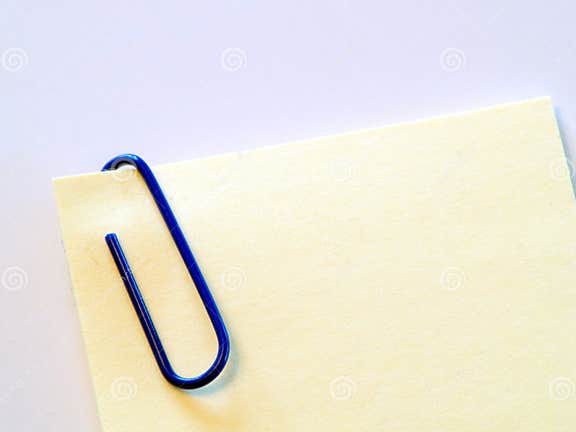 Post it note paper clip stock image. Image of clip, blank - 4271819