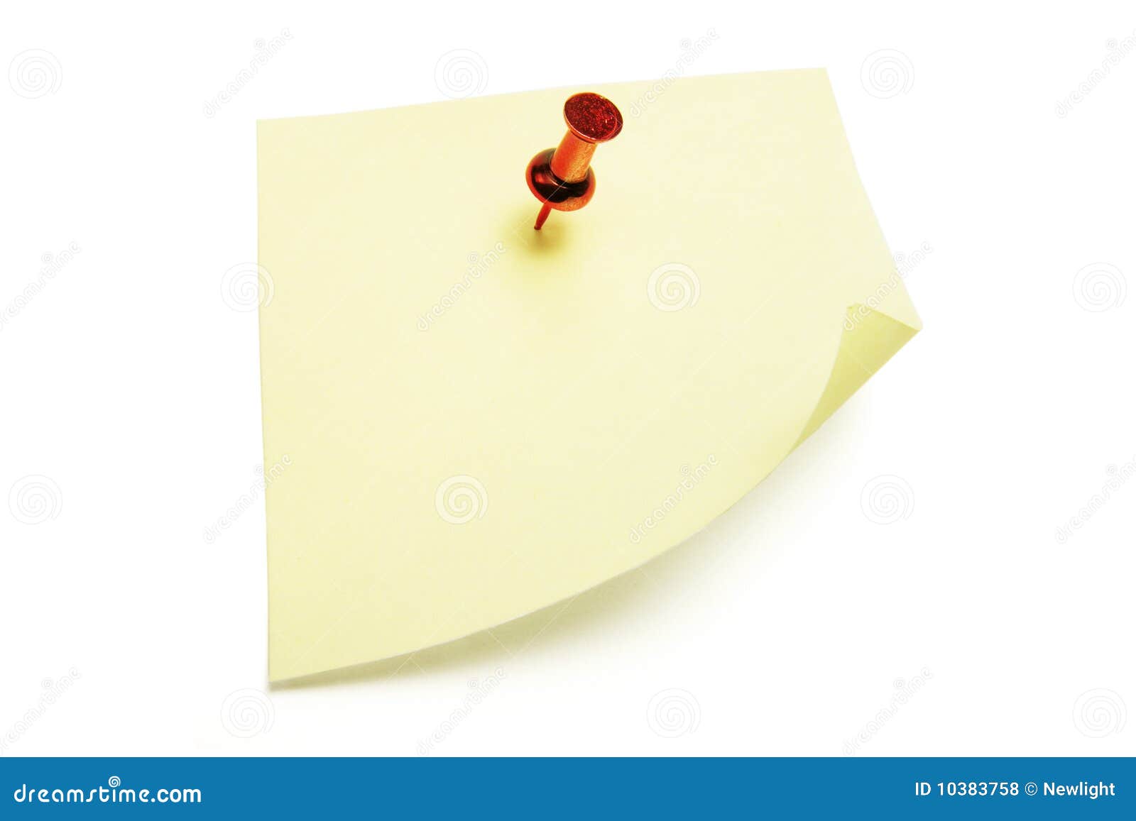 Post It Note Paper With Pushpin Royalty Free Stock Photos - Image: 10383758