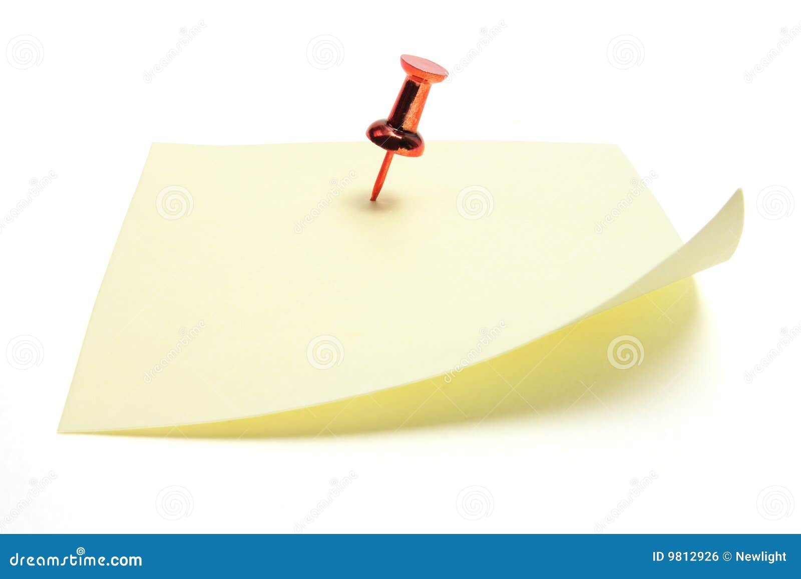 Post It Note Paper With Pushpin Royalty Free Stock Image - Image: 9812926
