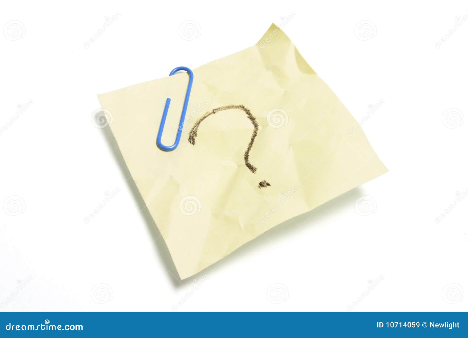 Post it Note Paper with Question Mark Stock Image - Image of ...