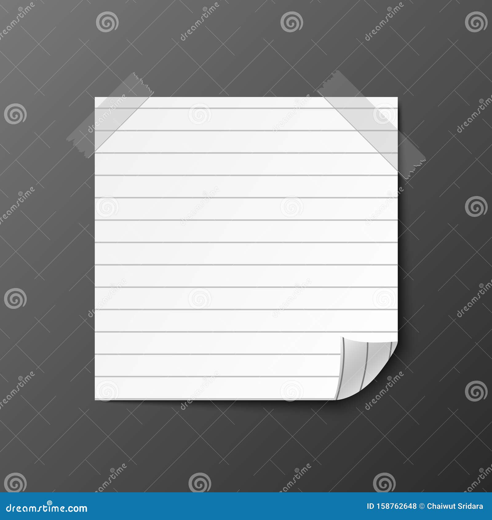 Post Note Paper with Shadow Stock Vector - Illustration of notepaper ...