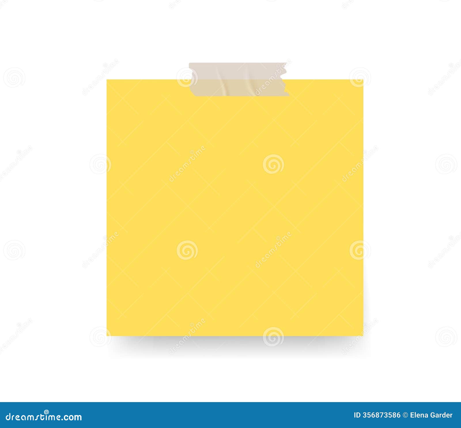 Post Note Paper Sticker. Blank Yellow Sticker Note Stock Vector ...