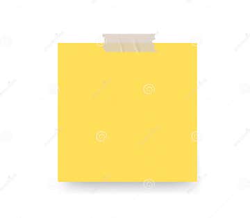 Post Note Paper Sticker. Blank Yellow Sticker Note Stock Vector ...