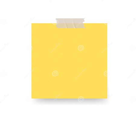 Post Note Paper Sticker. Blank Yellow Sticker Note Stock Vector ...