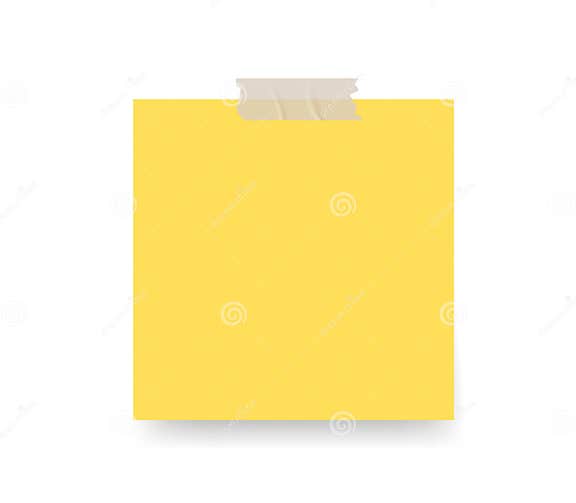 Post Note Paper Sticker. Blank Yellow Sticker Note Stock Vector ...