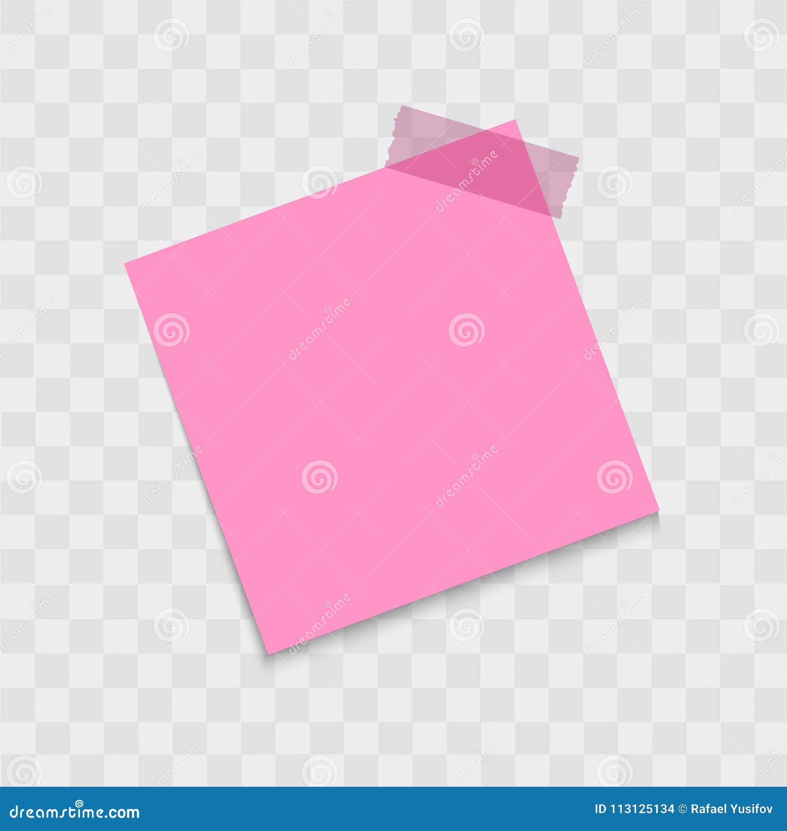 Post Note Paper Sticker Pin with Sticky Tape on Transparent Background ...