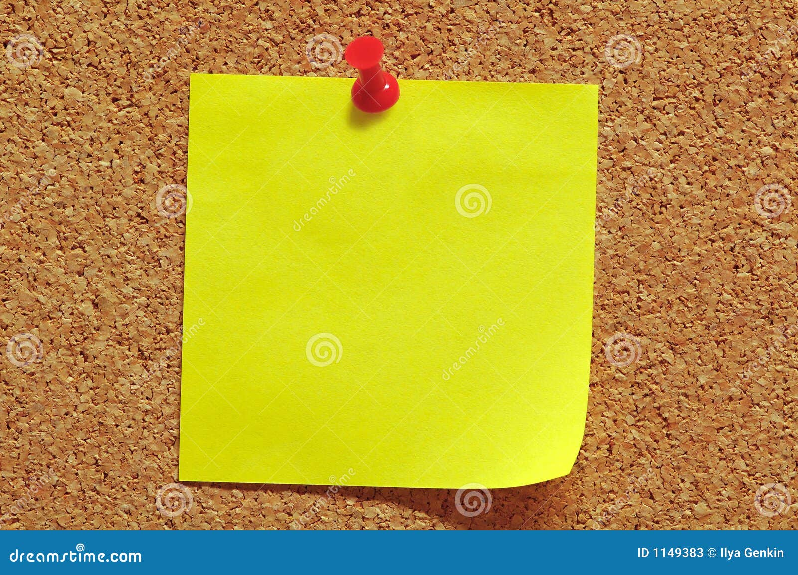 Post-it Note and Push Pin stock image. Image of message - 1149383