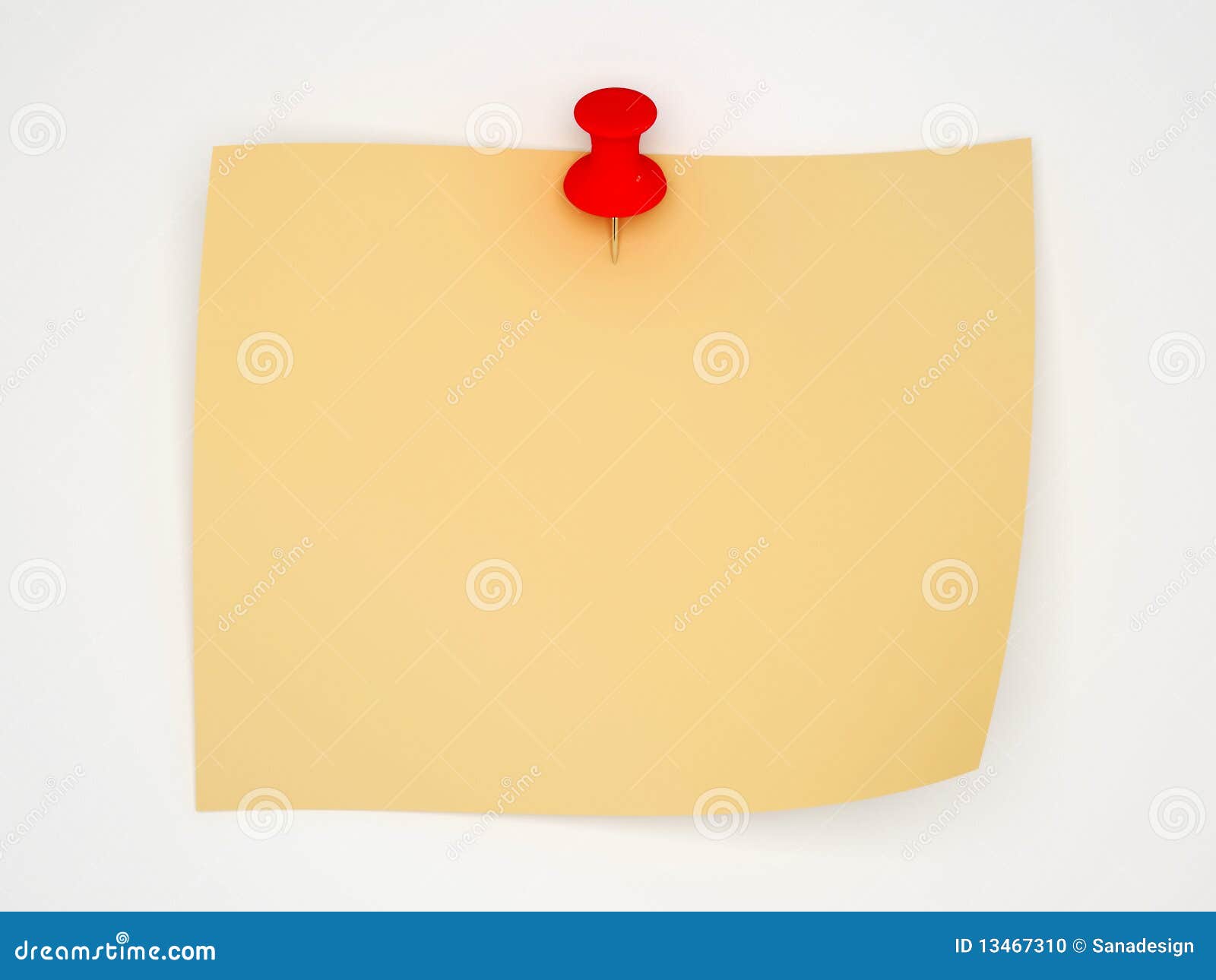 Post it note and push pin stock illustration. Illustration of sign ...