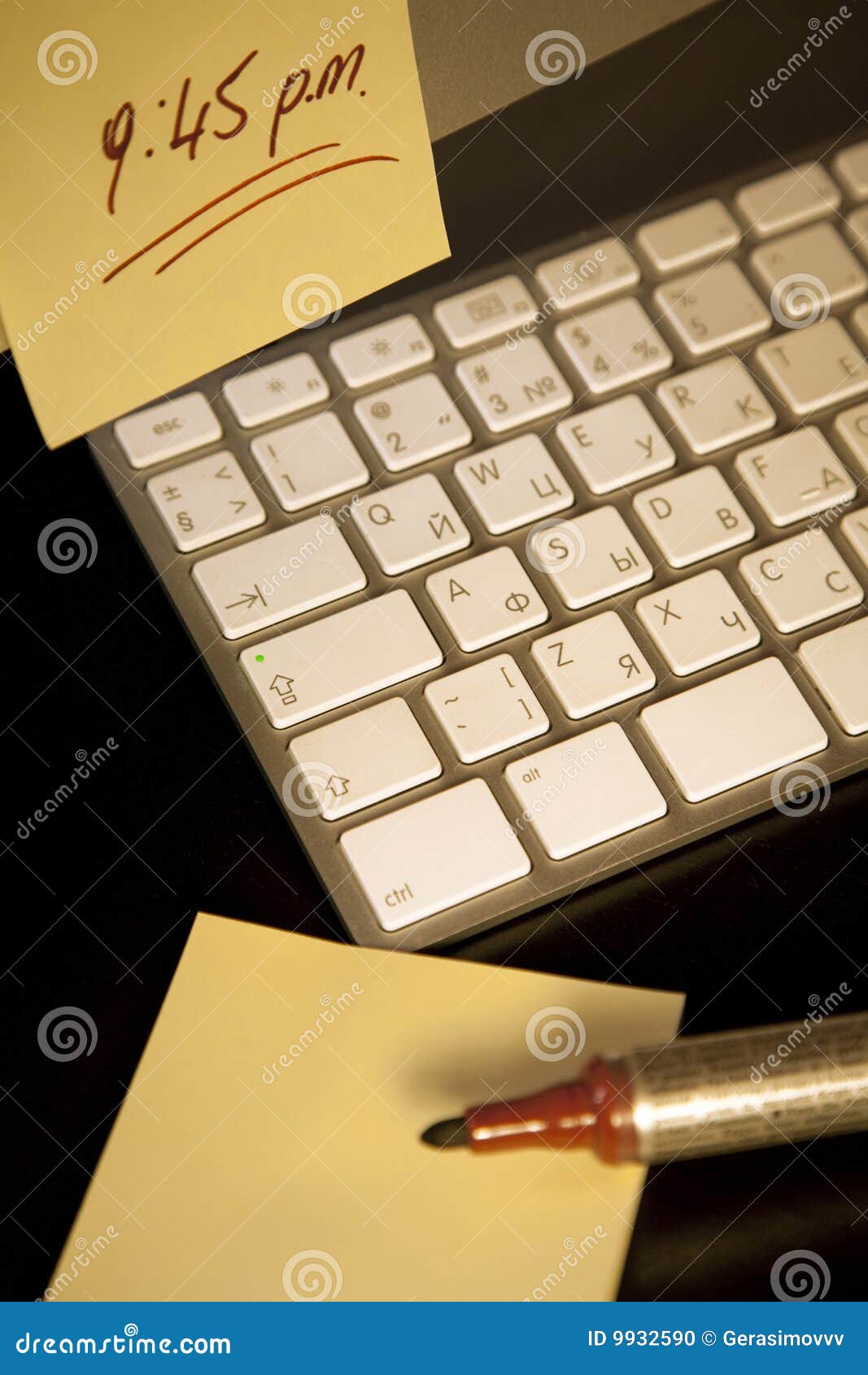 Post-it Note with a Reminder Stock Photo - Image of appointment ...