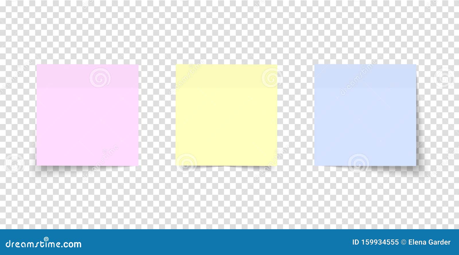 Post Note Set. Colored Sheets of Note Papers Stock Vector ...
