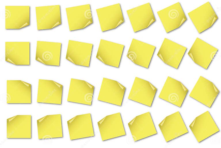 POST-it NOTE Set 3 stock illustration. Illustration of notes - 43231285