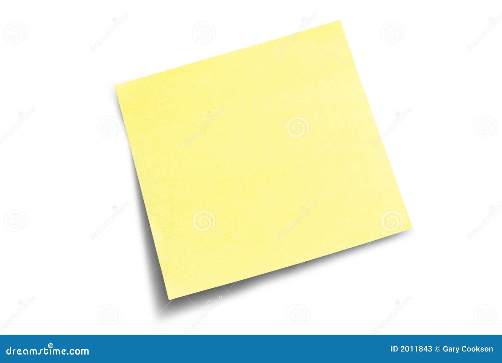 Post it Note with shadow stock image. Image of message - 2011843