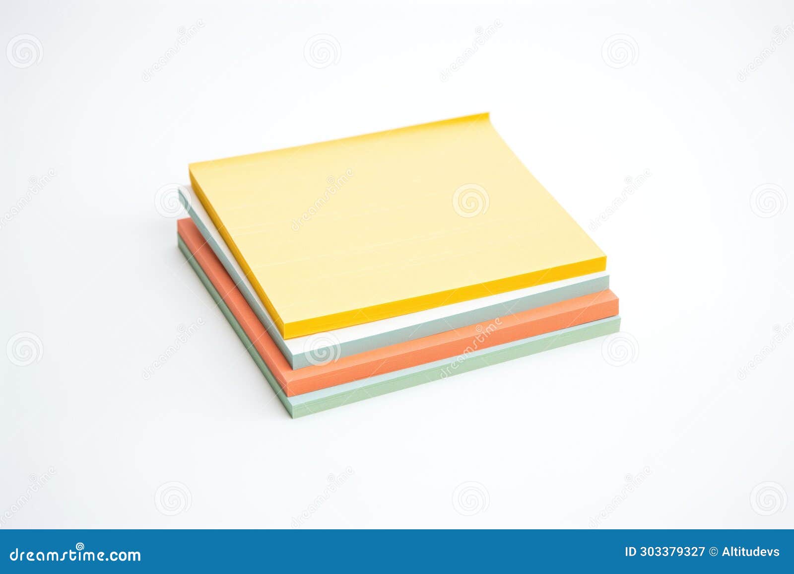 Post-it Note Stack Side View Stock Image - Image of paper, stationery ...