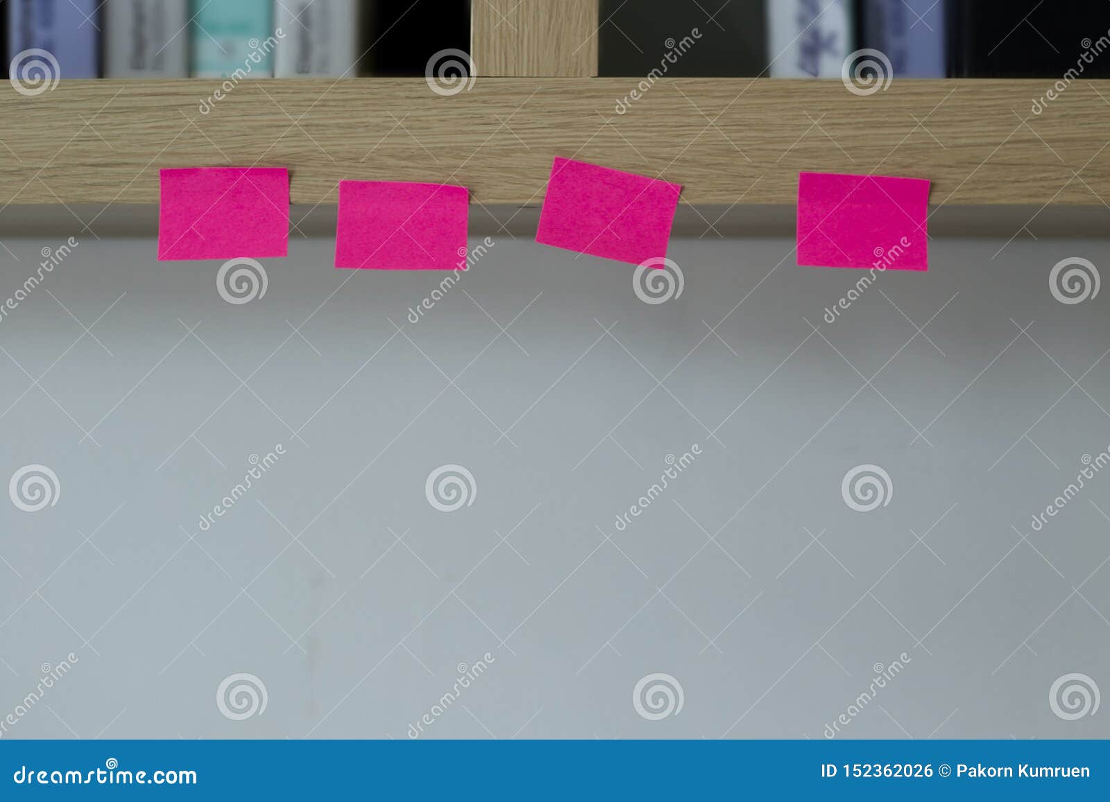 Post it Note Stick on the Wooden Floor Stock Photo - Image of board ...