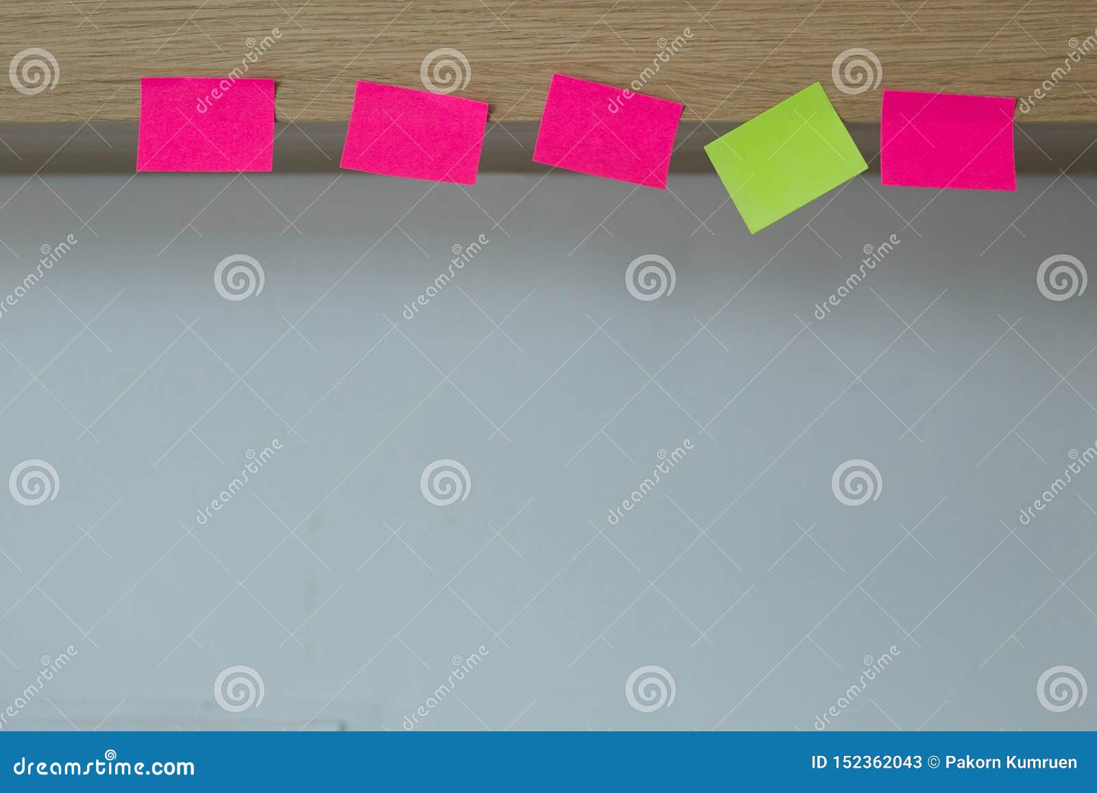 Post it Note Stick on the Wooden Floor Stock Image - Image of label ...