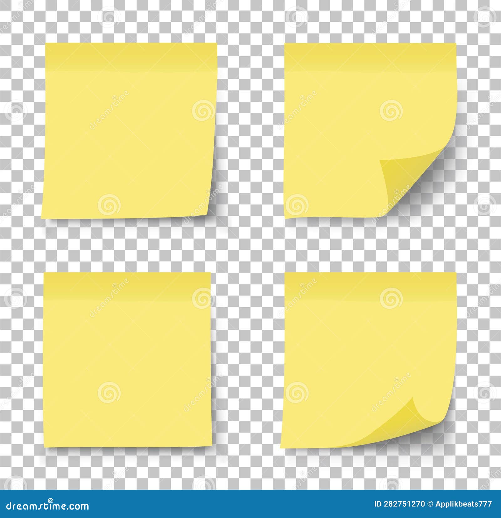Post Note Sticker. Paper Sticker on Transparent Background Stock Vector ...