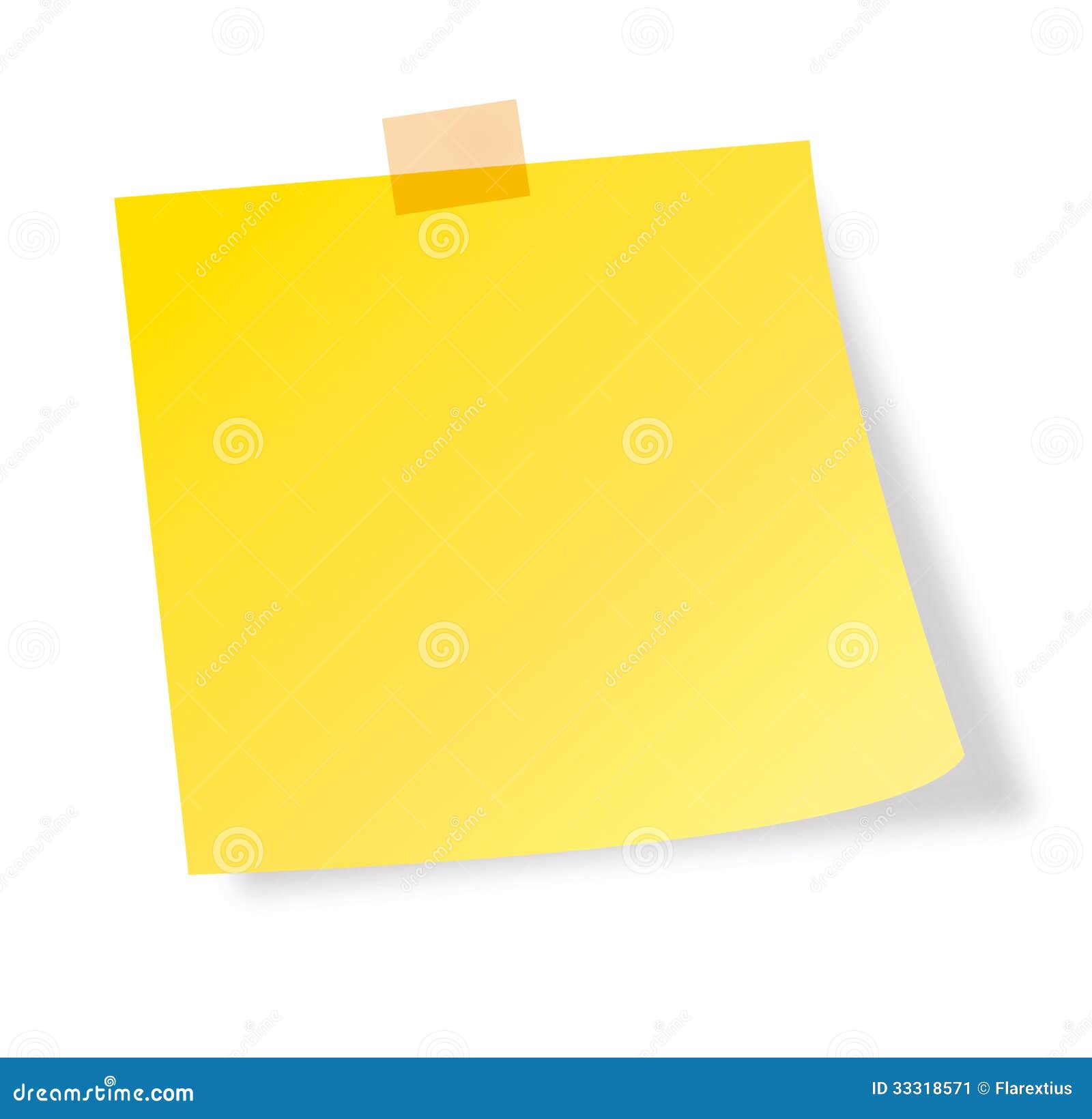 Post-it note stock vector. Illustration of default, message - 33318571